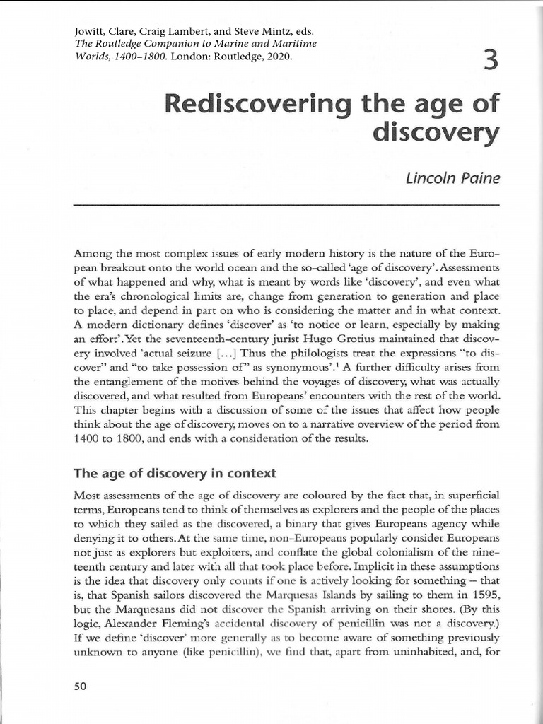 PaineRediscovering The Age of Discovery | PDF | Northwest Passage