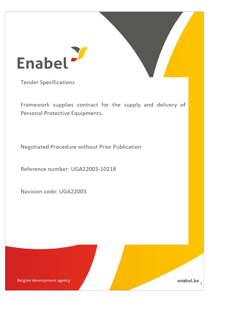 UGA22003-10218 Tender | PDF | Textiles | Specification (Technical Standard)