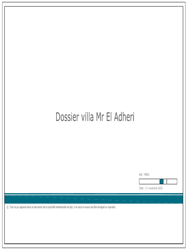 Plan Maconnerie Villa CH-01 - APS - 11-11-2025 - Ajar Interiors | PDF