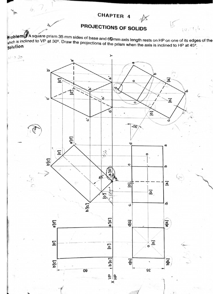 Projection of Solids | PDF