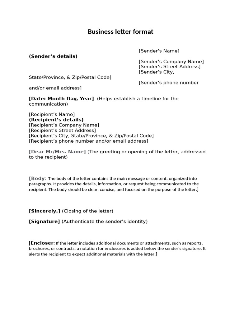 Business Letter Format | PDF