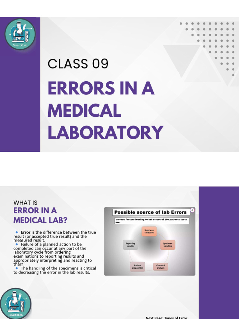 Errors In Medical Lab | PDF | Error | Calibration