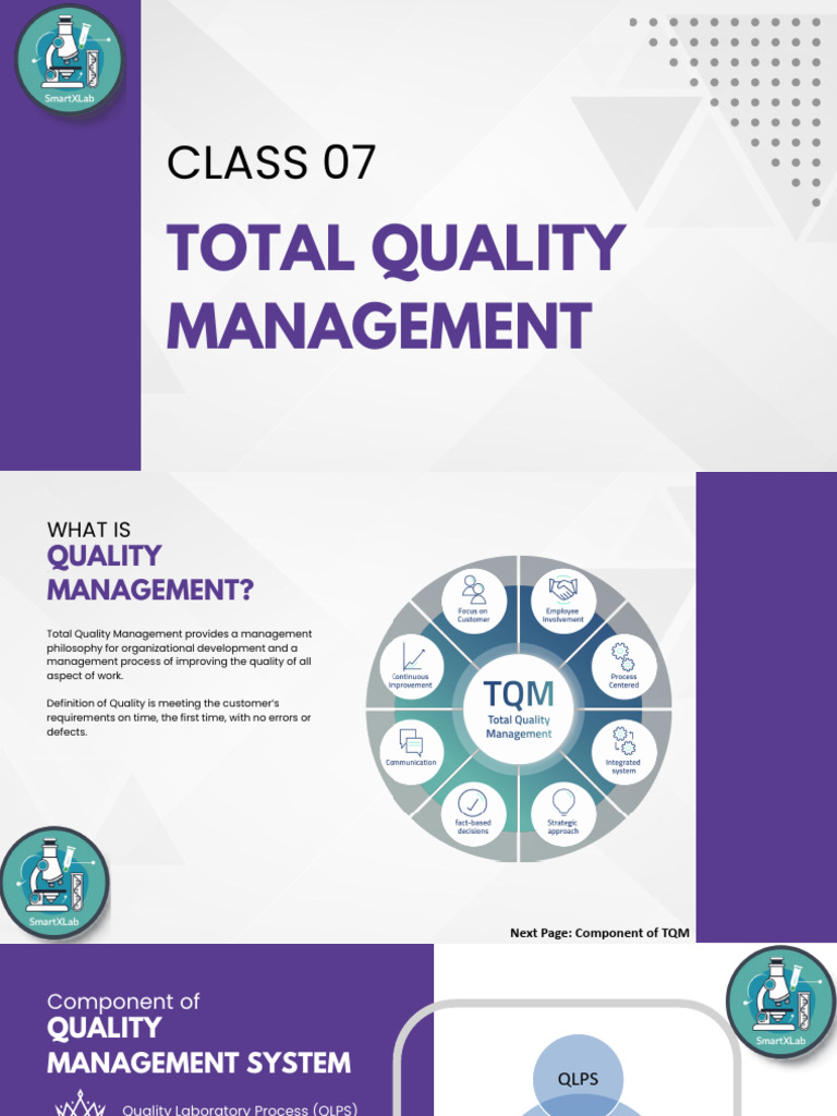 Total Quality Management | PDF | Quality Assurance | Accuracy And Precision