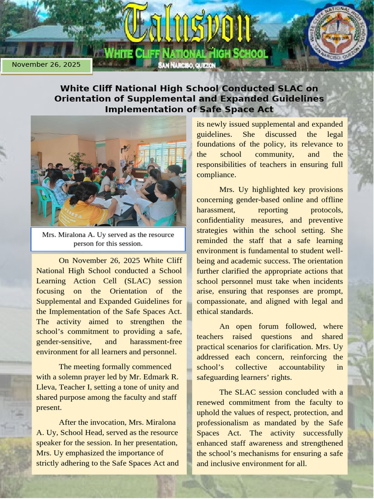 Safe Space Act 2025 | PDF