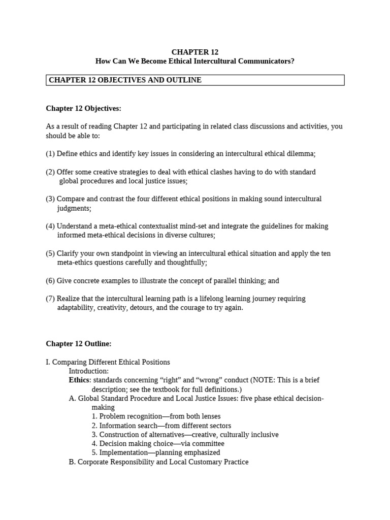 Ting Toomey UIC SSM Ch12 | PDF | Relativism | Cross Cultural Communication