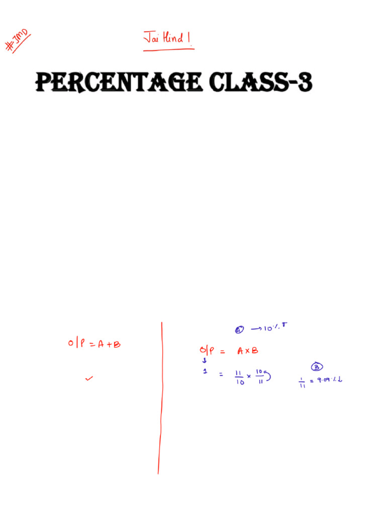 Percentage Exercise 1.3 | PDF