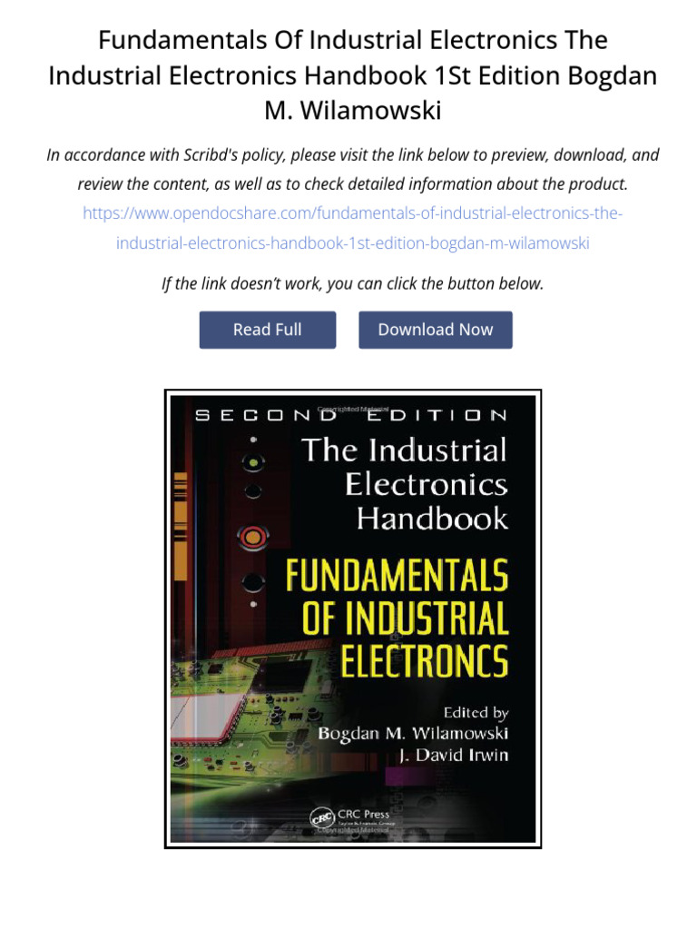 Fundamentals of Industrial Electronics The Industrial Electronics ...