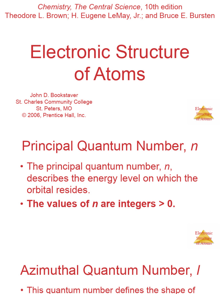 Quantum Numbers and Electronic Configuration | PDF | Atomic Orbital ...