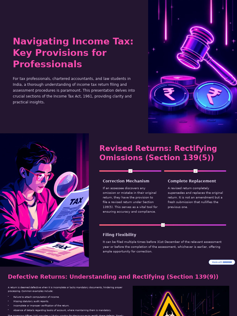 Navigating Income Tax Key Provisions For Professionals | PDF | Taxes ...