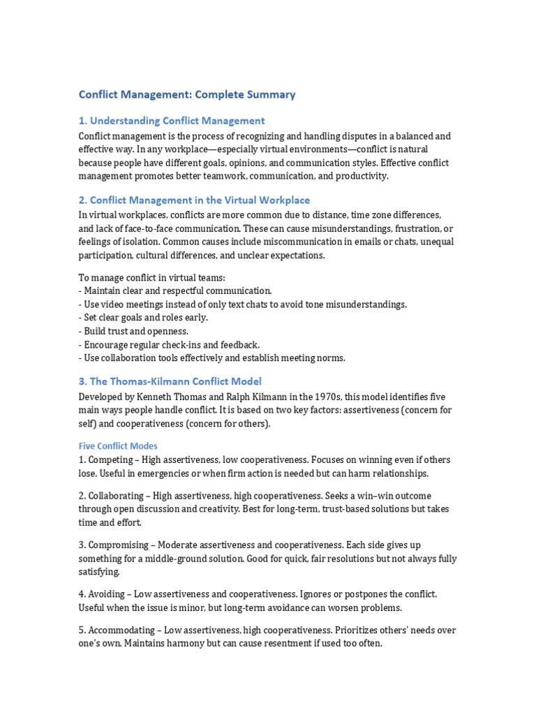 Effective Conflict Management Strategies | PDF | Human Communication ...