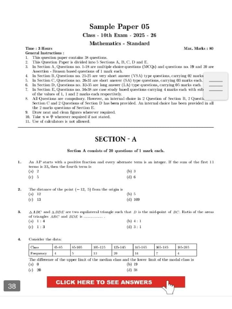 Sample Paper 5 | PDF
