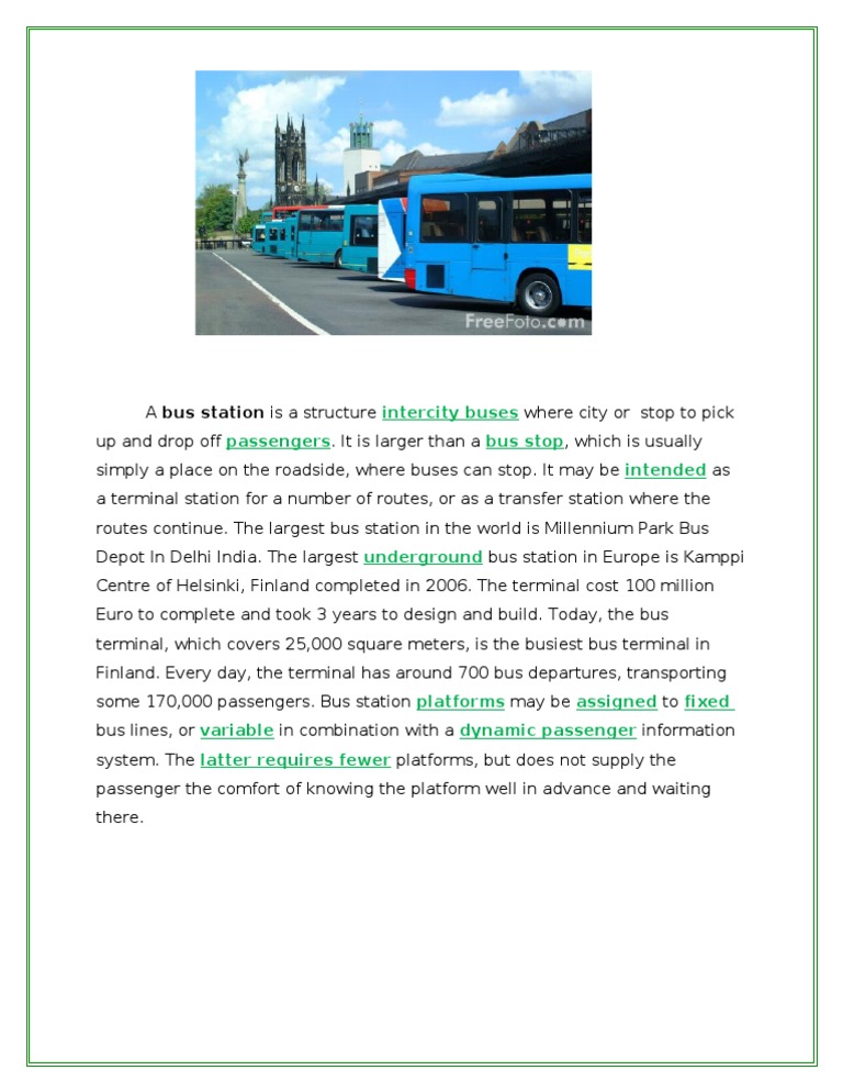Intercity Buses Passengers Bus Stop Intended | PDF | Business | Computers