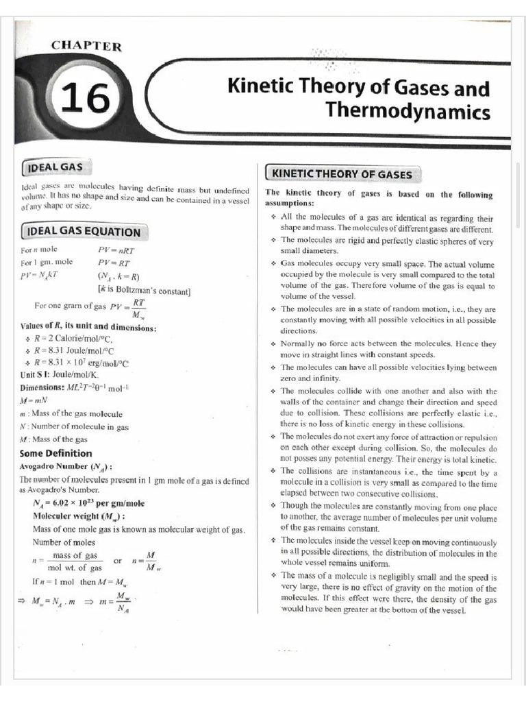 Physics Wallah Chapter 11-Thermodynamics | PDF