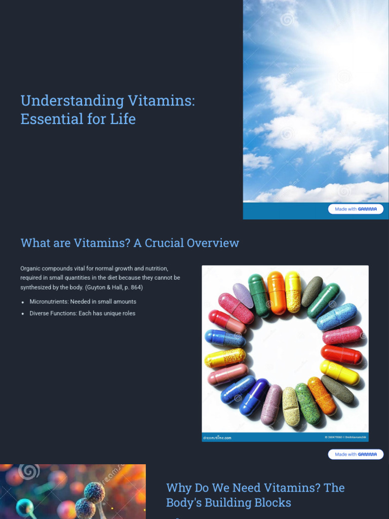 Understanding Vitamins Essential For Life | PDF | Vitamin A | Vitamin