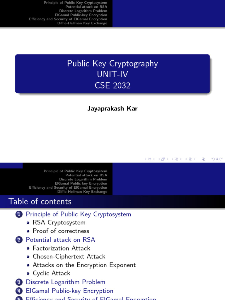 01-Public Key Cryptograhy | PDF | Public Key Cryptography | Cryptography
