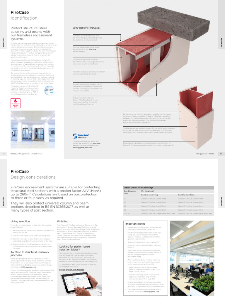 FireCase: Steel Fire Protection System | PDF | Drywall | Structural Steel