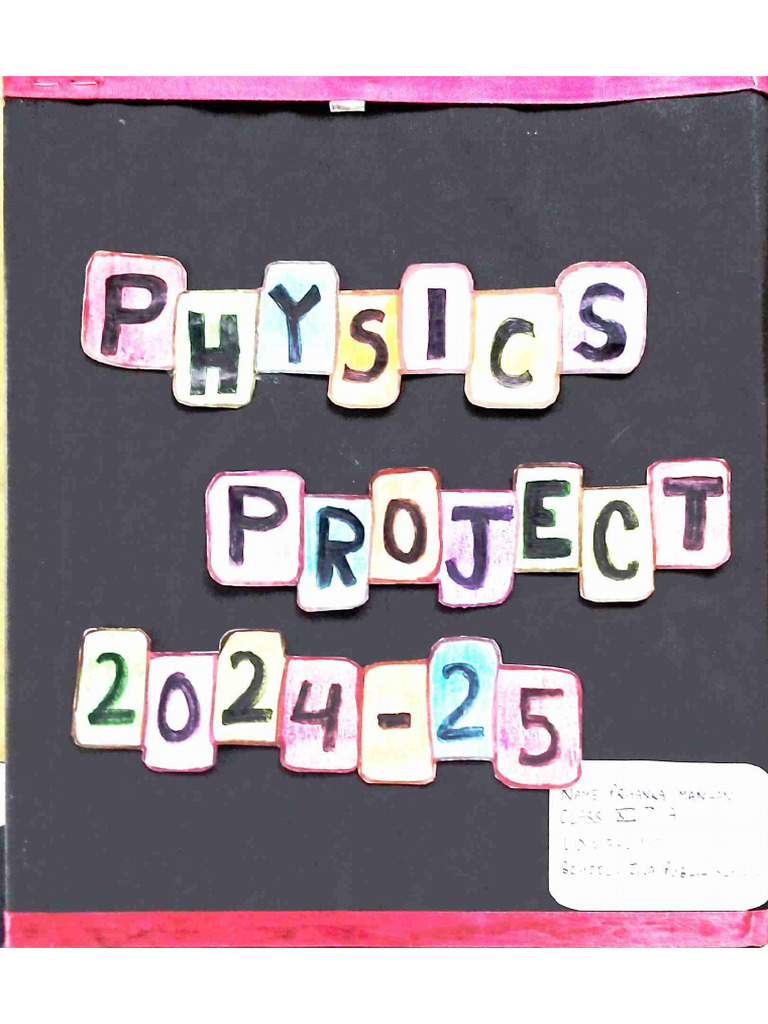 Physics Project File!!! | PDF