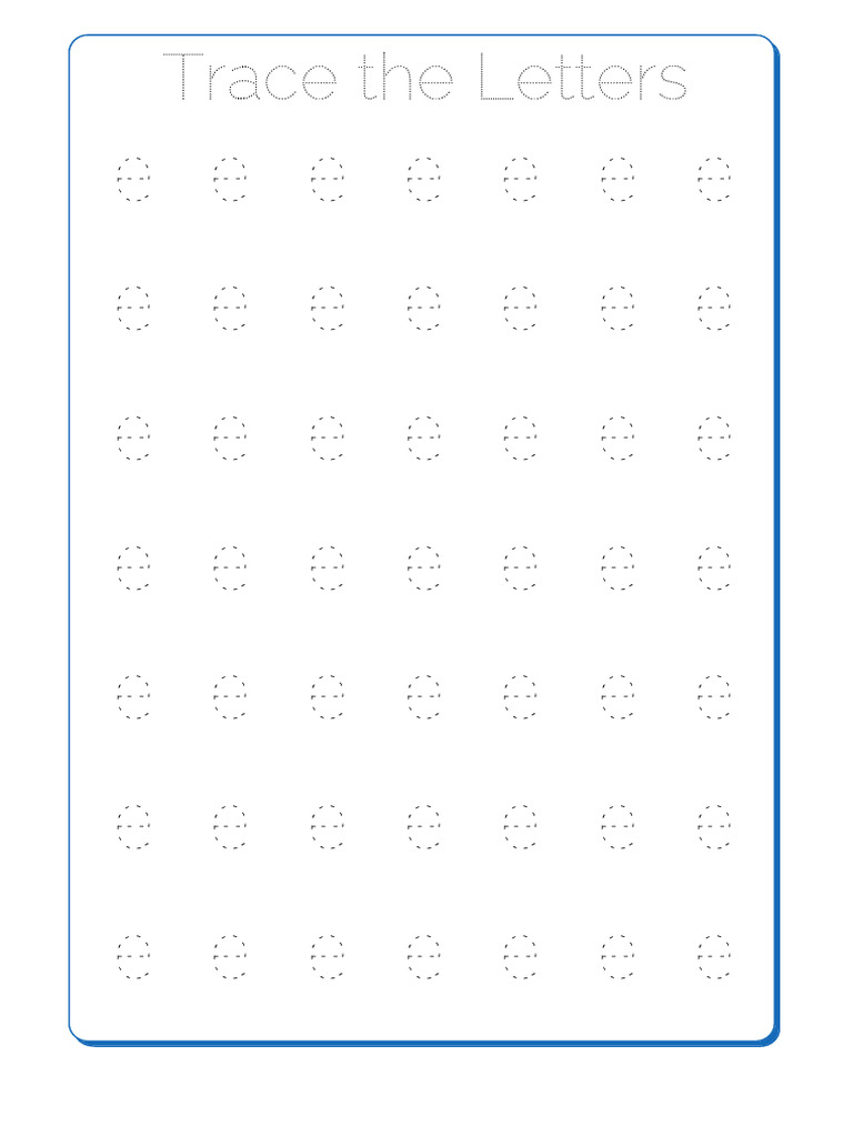 Bi-Color Tracing Letter Writing Foundational Worksheet | PDF