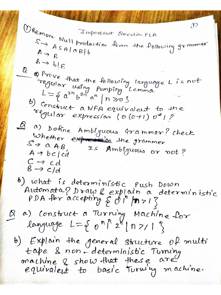 Fla Important Questions | PDF