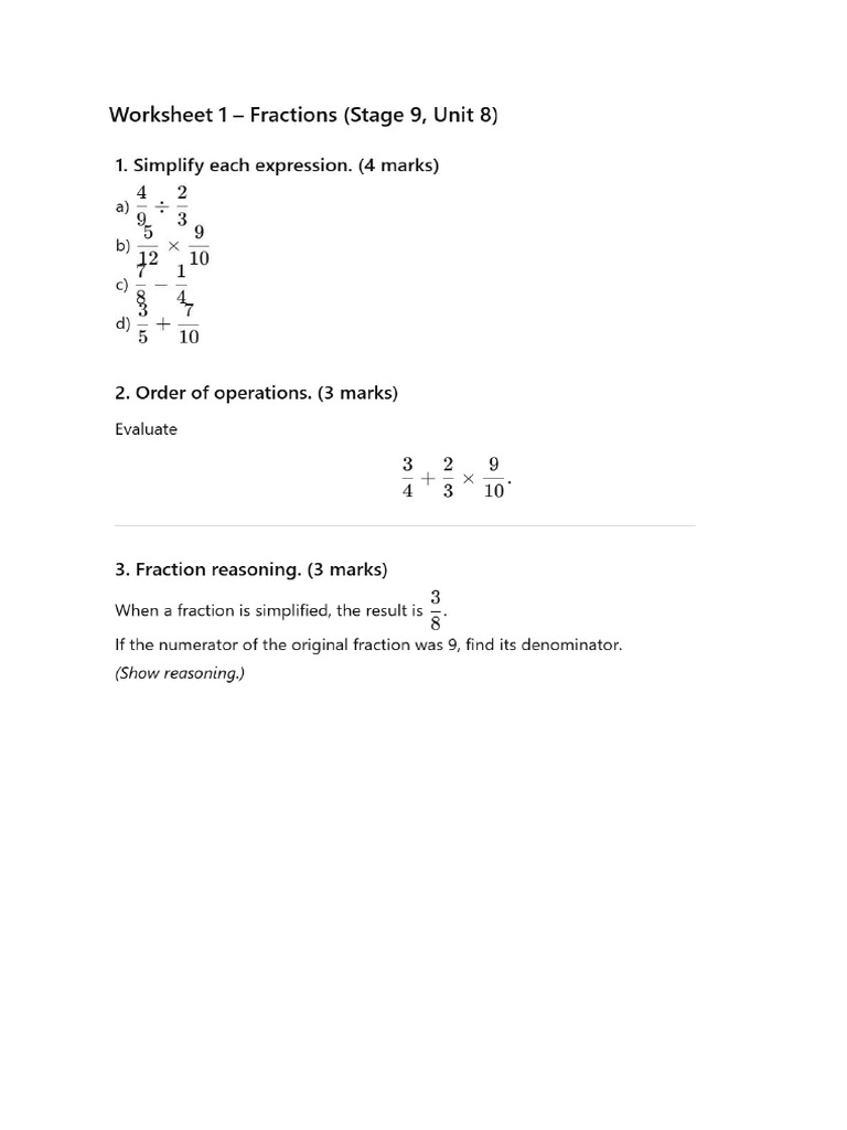 CH8 Grade 8 Worksheet | PDF
