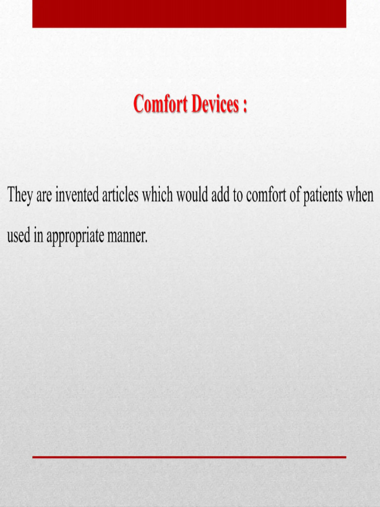 Comfort, Pain and Sleep | PDF