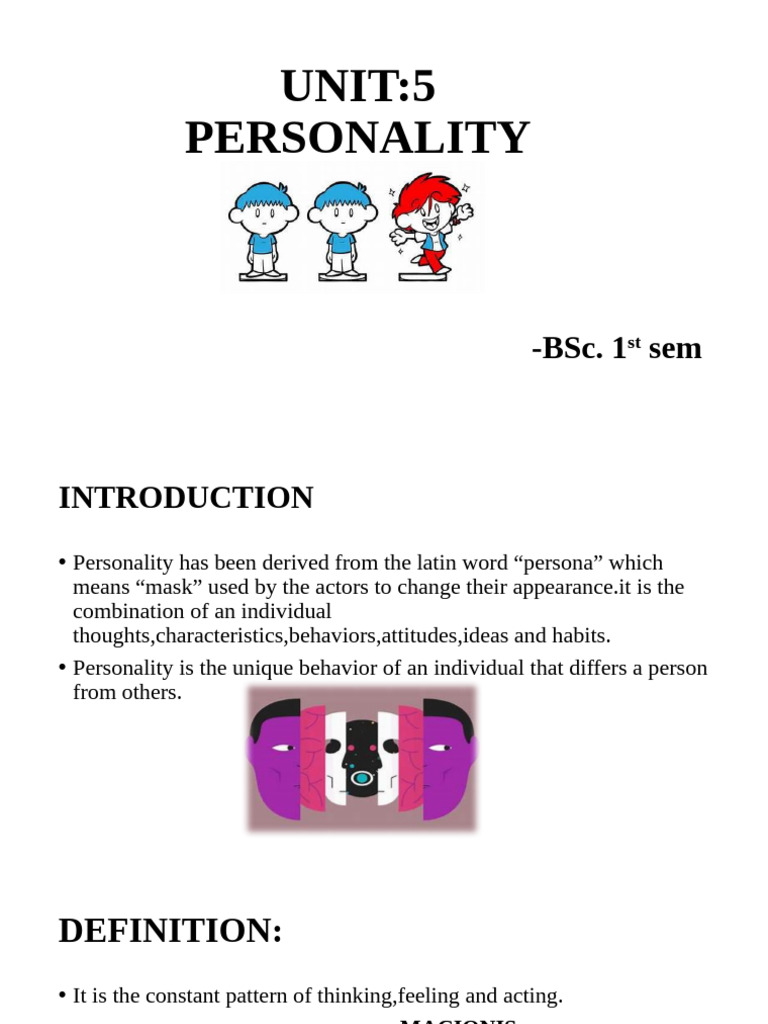 Unit-5 Personality BSC 1sem | PDF | Extraversion And Introversion ...