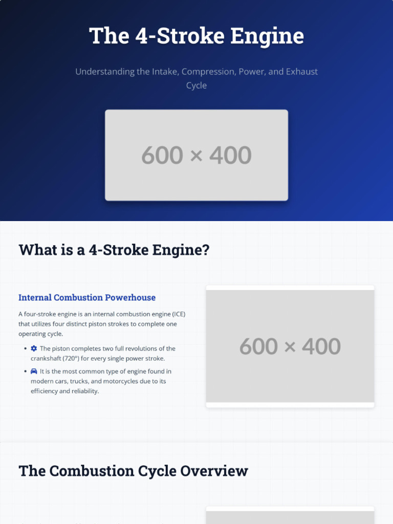 4 Stroke Engine Presentation (10 Slides) | PDF