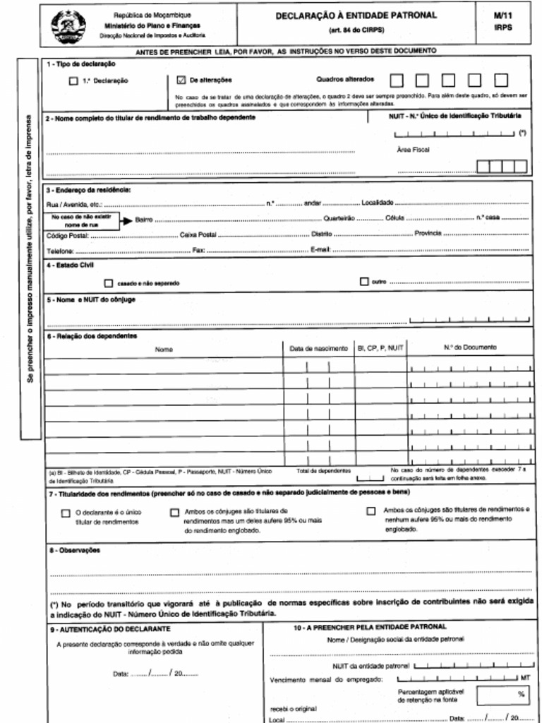 Modelo 11 | PDF