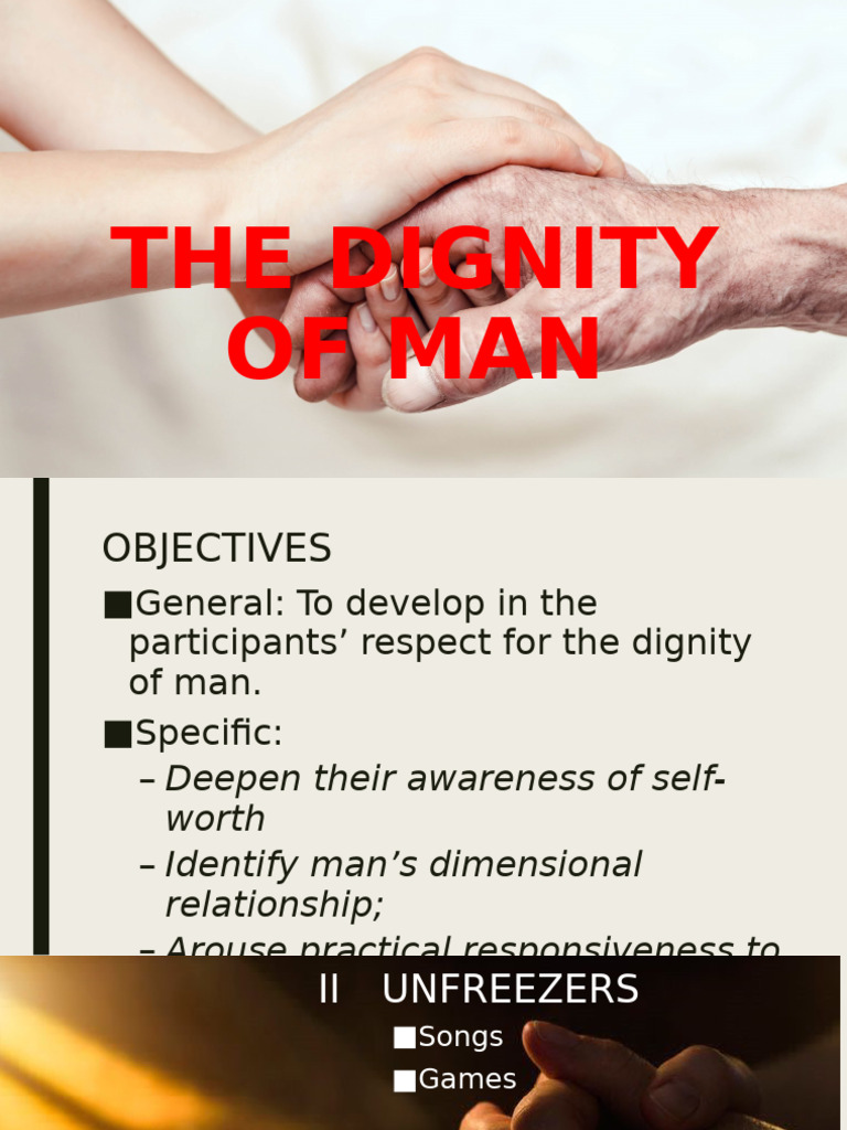 Talk # 1 The Dignity of Man | PDF | God | Image Of God