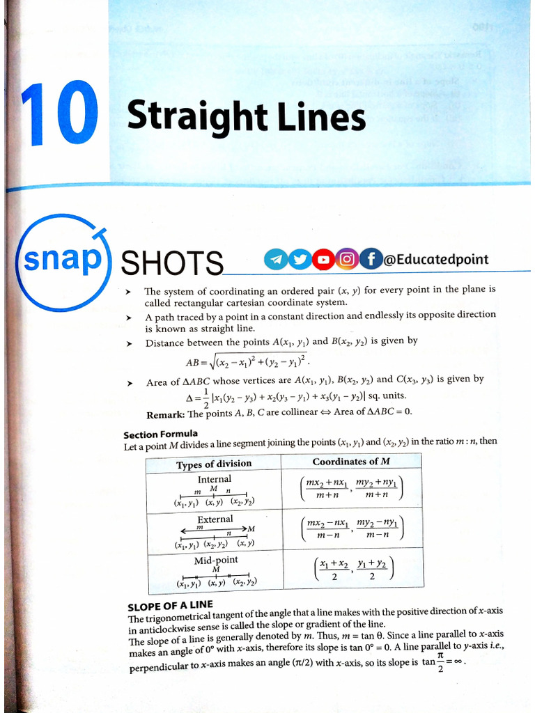 Straight Lines | PDF
