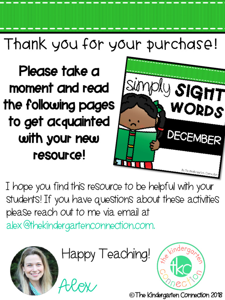 December Sight Word Centers | PDF