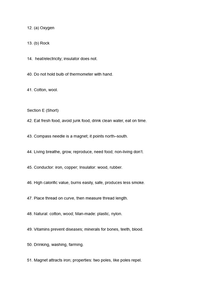 Science Answer Key 6,7,8 | PDF | Foods | Water