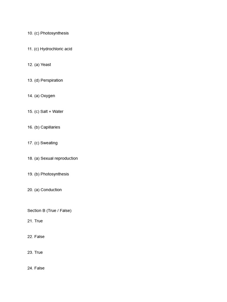 Science Answer Key 6,7,8 | PDF | Foods | Soil