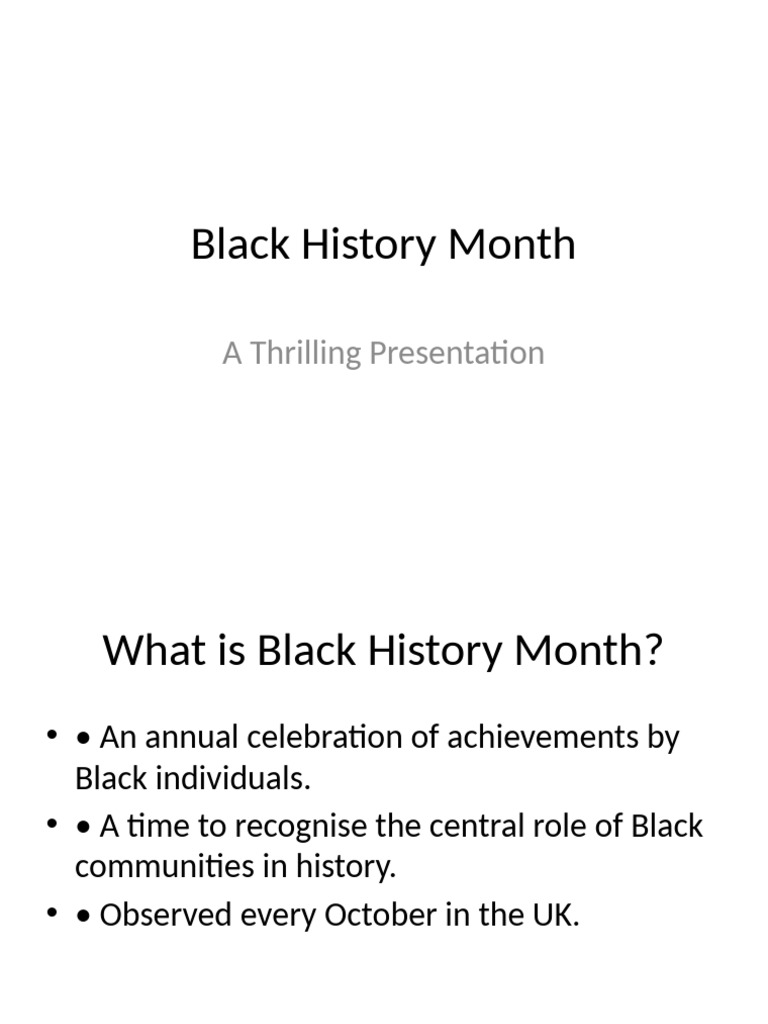 Understanding Black History Month | PDF