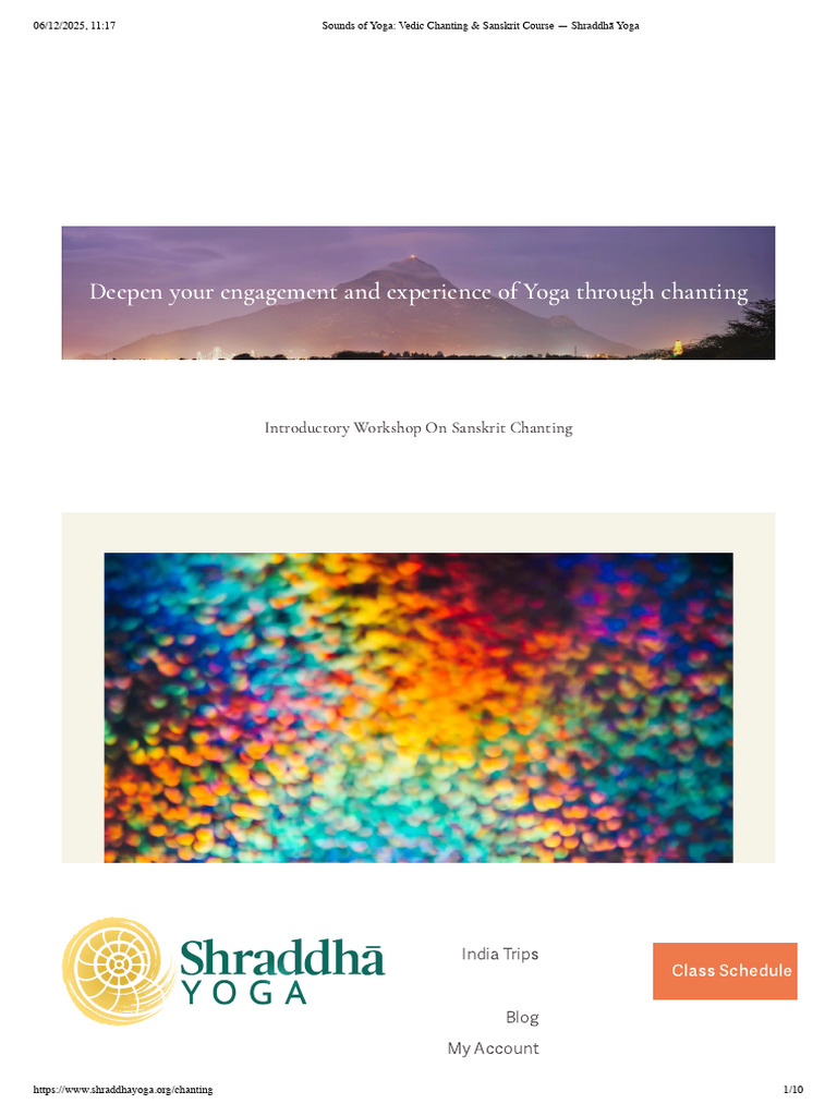 Vedic Chanting Workshop Overview | PDF | Vedas | Sanskrit