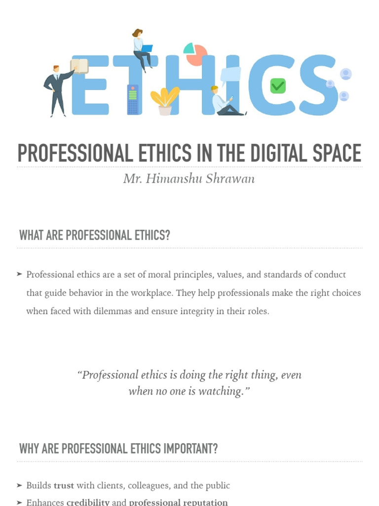 Professional Ethics in The Digital Space | PDF | Professional Ethics ...