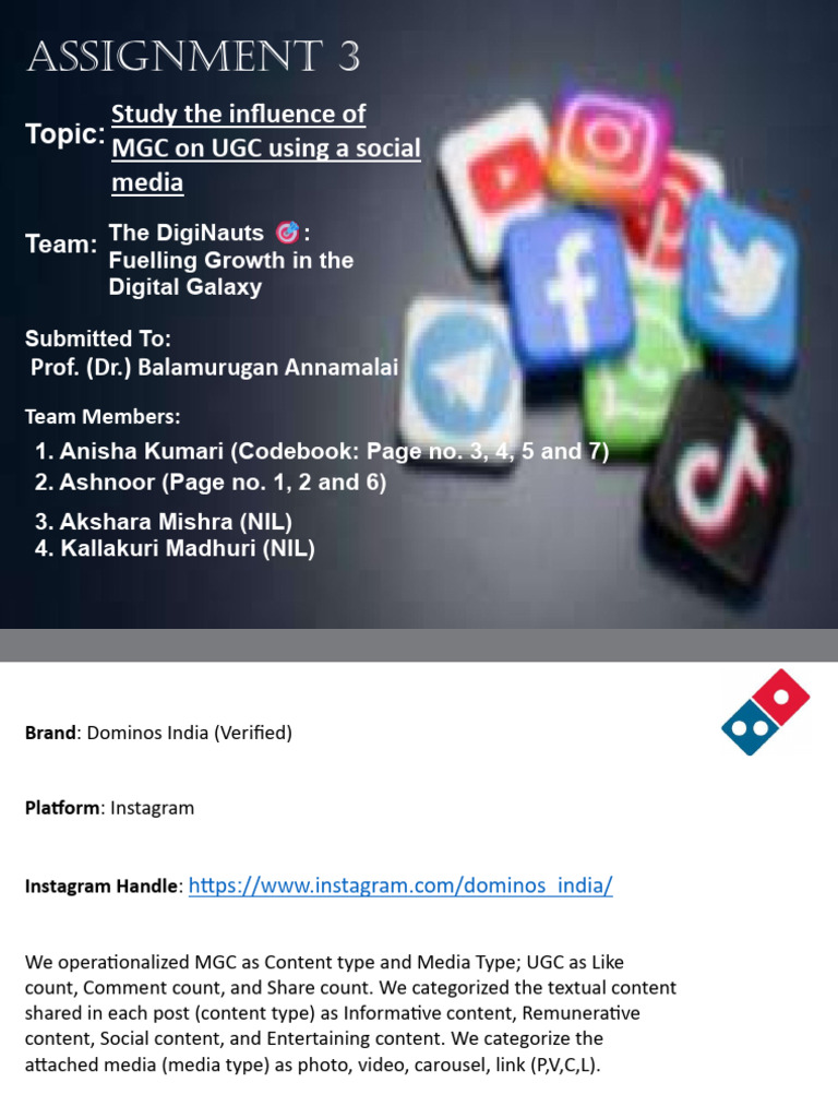 Social Media Content Strategy of Dominos (India) | PDF | Foods