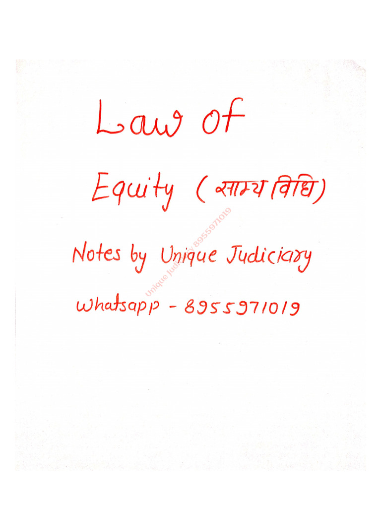 Law of Equity Demo | PDF