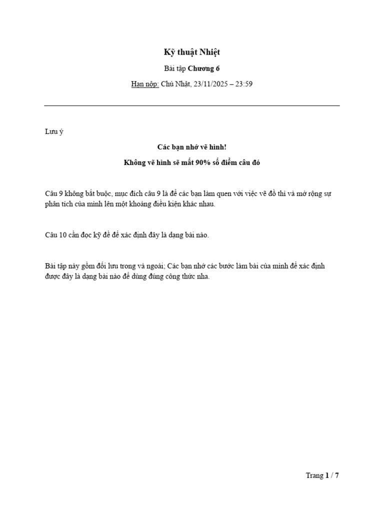 Homework Chương 6 | PDF