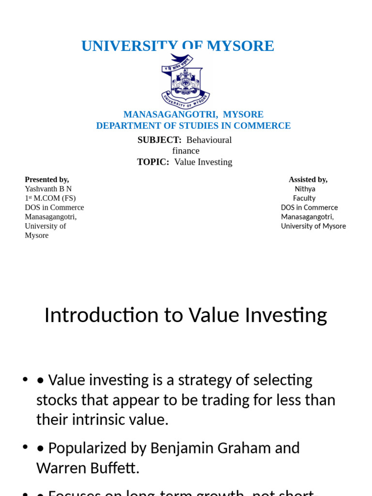 Value_Investing | PDF | Value Investing | Investing