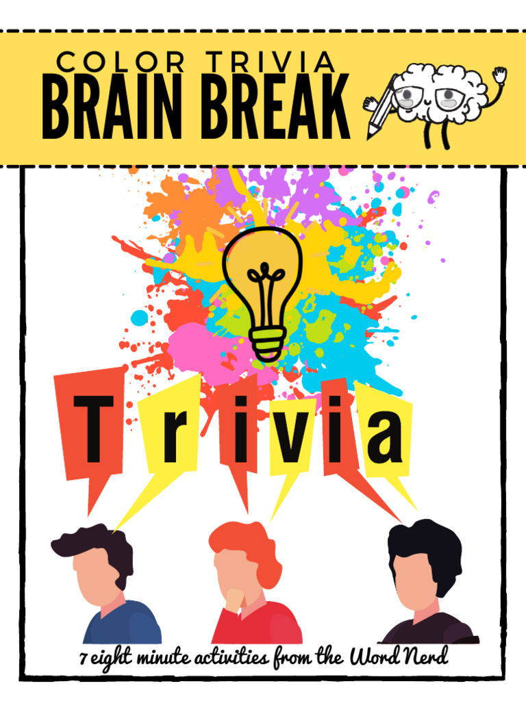 3 - Brain Breaks - Color Trivia Quiz Game (For in Person or Distanced ...