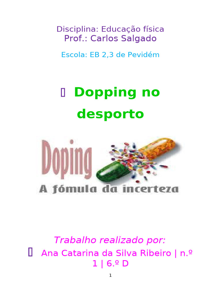 Dopping no Desporto: Casos e Consequências | PDF | Diego Maradona