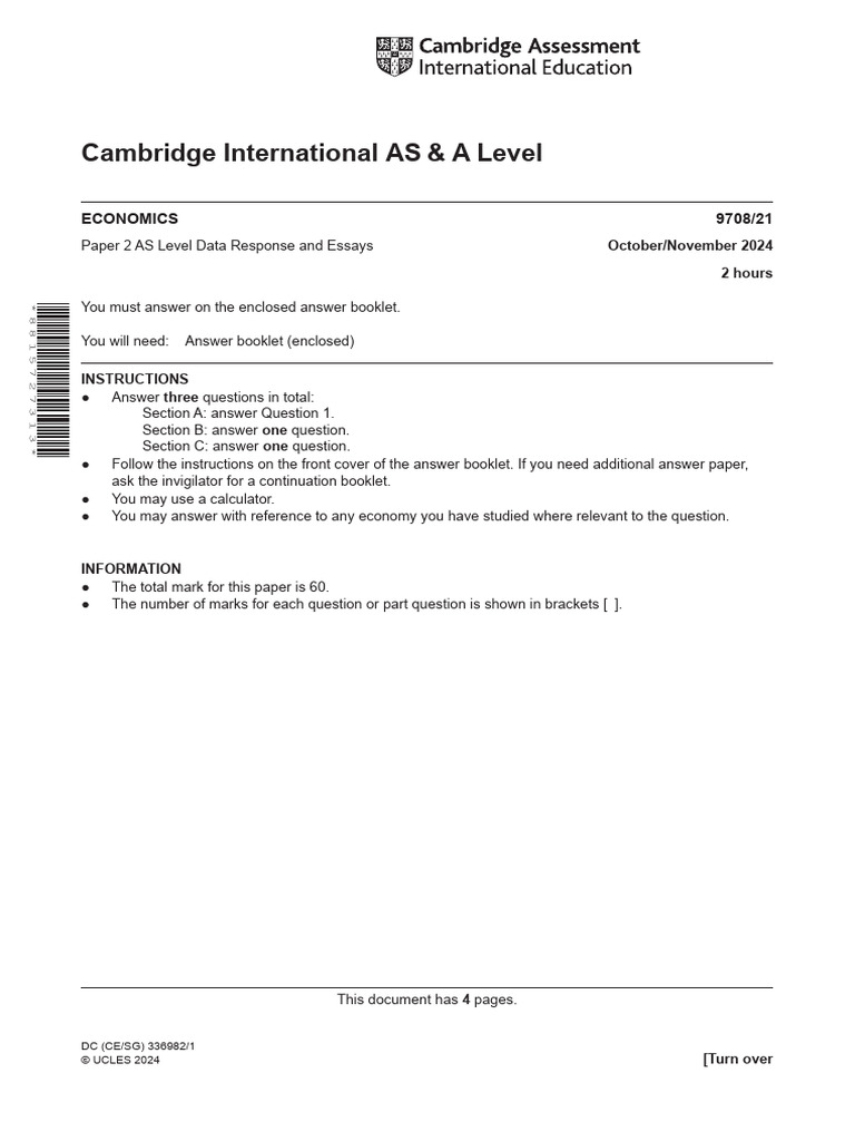 Eco Past Papers | PDF | Cost Of Living | Inflation