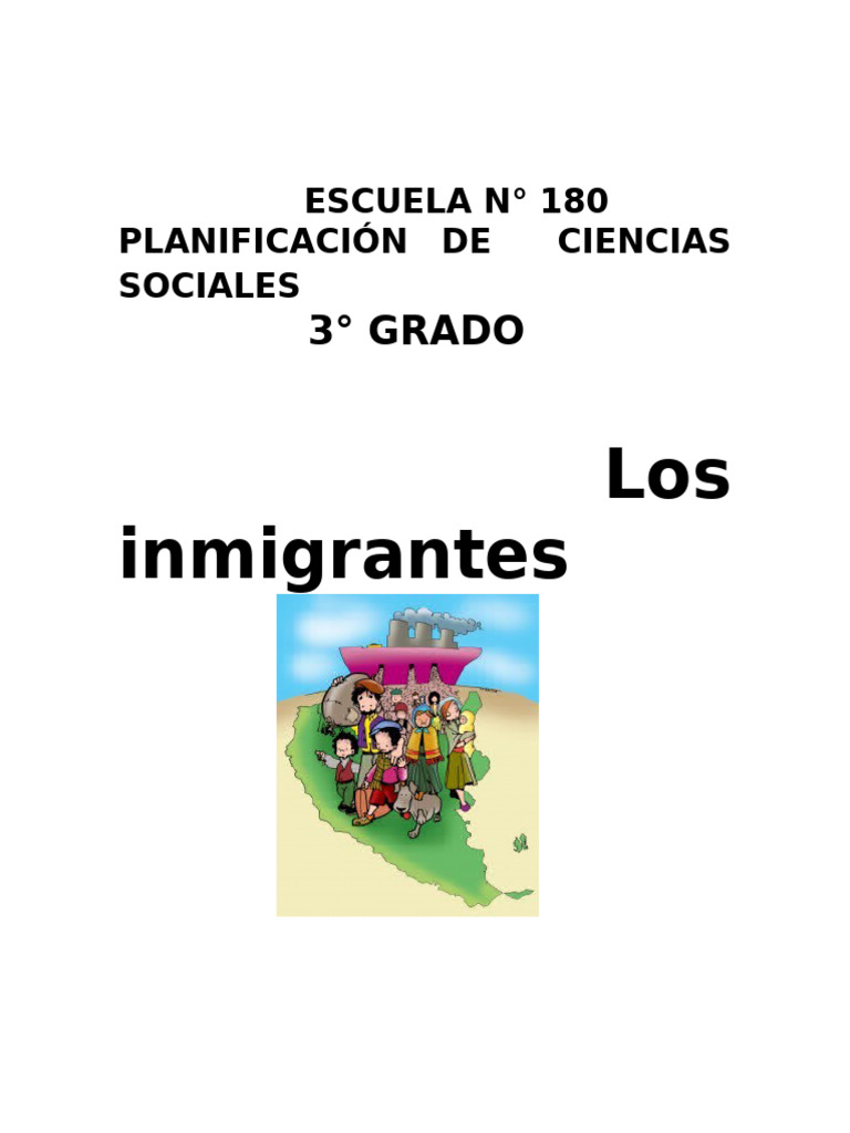 3 Sec. CS Inmigrantes | PDF | Conocimiento | Migración humana