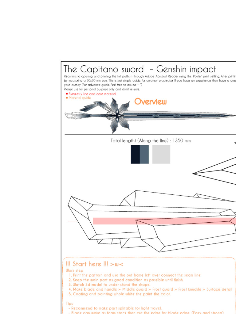 A4 PDF (14 Sheets) - Capitano Sword | PDF