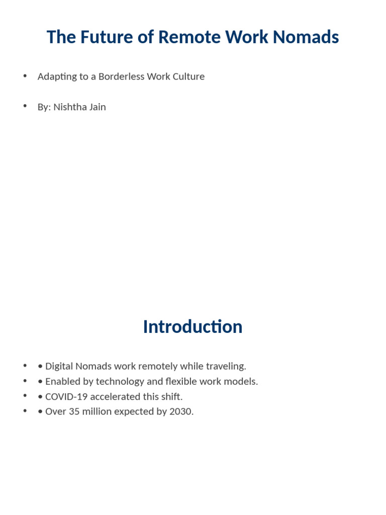 Future of Remote Work Nomads Placeholder | PDF