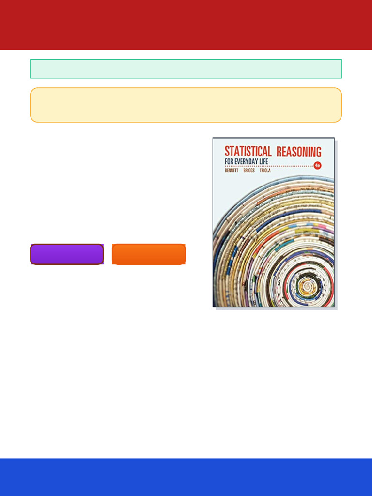 (eBook PDF) Statistical Reasoning for Everyday Life 4th Edition by ...