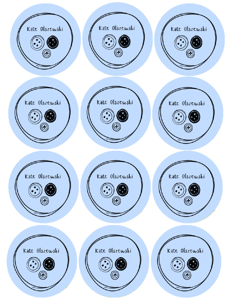 Kate Olszewski - Sticker Template (2.25 Inch) | PDF