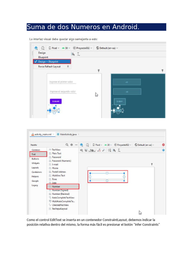 Suma de Dos Numeros en Android | PDF