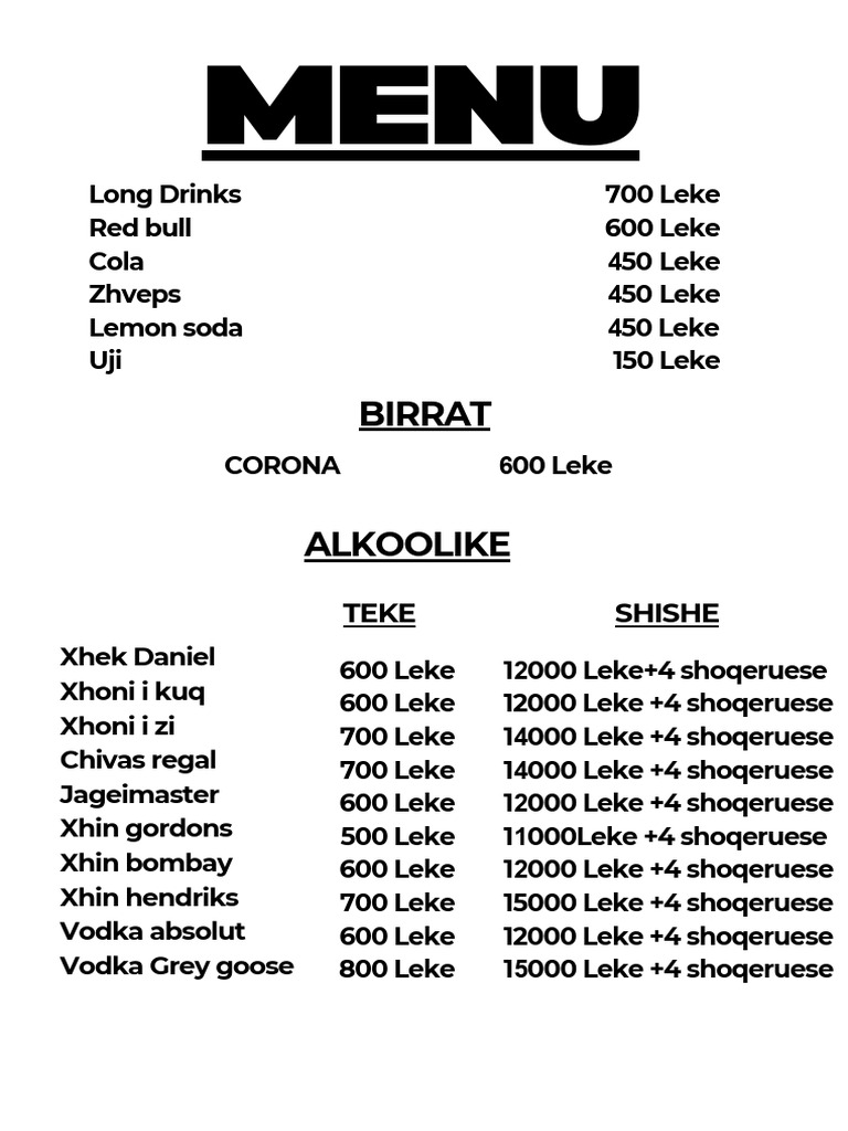 Menu Muma | PDF